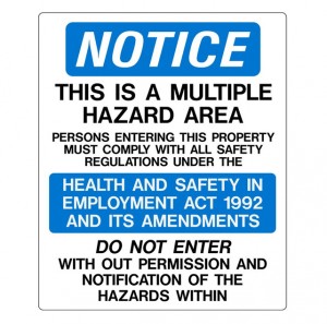 Notice This Is A Multiple Hazard Area - Fire-Med Solutions